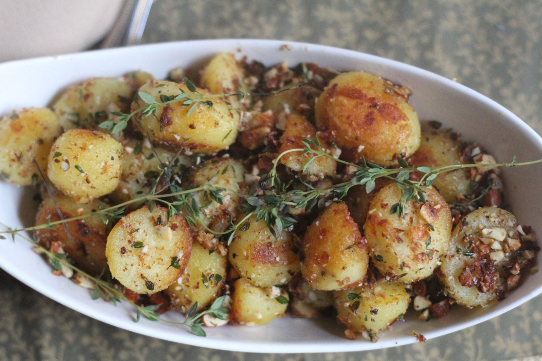 Almond Thyme Roast Potatoes – Diary of a Mad Hausfrau